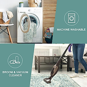 LIVEBOX Washable Kitchen Runner Rug 2x6- Boho Hallway Rug Runner Long Entryway Rug, Low-Pile Accent Rug for Bedroom, Non-Slip Soft Carpet Runner Throw Rug for Bathroom Laundry Room, Sage Green