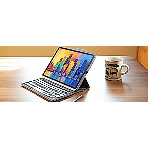 ZAGG Pro Keys Detachable Case and Wireless Keyboard for Apple iPad Pro 10.2", Multi-Device Bluetooth Pairing, Backlit Laptop-Style Keys, Apple Pencil Holder, 6.6ft Drop Protection, Lightweight, Black