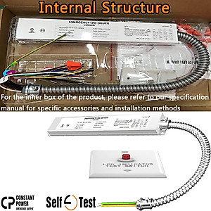 LED Emergency Backup Driver 20W, 100-347V AC 175V DC Over 90 Mins Emergency Time, 0/1-10V Dimmable Emergency LED Driver, Rechargeable UL Listed Backup Battery for LED Recess, Panel and Linear Lights