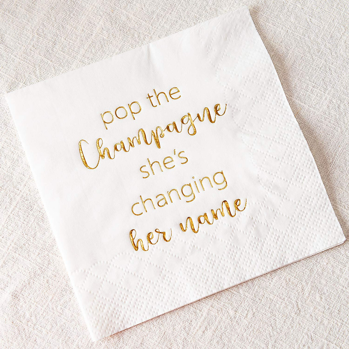 Crisky Bachelorette Cocktail Napkins Bridal Shower Dessert Napkins Gold Foil Bachelorette Bridal Shower Engagement Party Decoration Party Supplies [ 50 Count ]