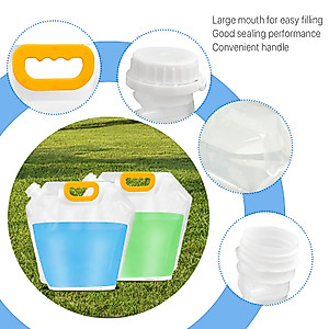 Aemygo 12 Pack Collapsible Water Container Bag 1.3 Gallon Emergency Foldable Water Container BPA Free Food Grade Plastic Storage Jug Freezable Water Bottle for Camping Hiking Riding Backpack