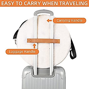 Ohiyoo Hat Box Hat Storage Box 16'' x 8'' Travel Hat Box Hat Boxes with Lids Round Hat Boxes for Women Storage Hat Foldable Box for Travel Stuffed Animal Toy Storage Bin with Lid (White)