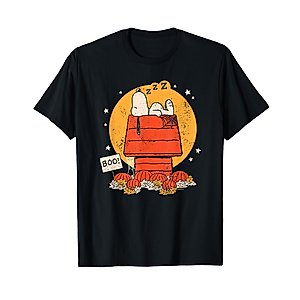 Peanuts - Snoopy Halloween Doghouse Boo Pumpkins T-Shirt