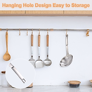 Skimmer Ladle Skimmer Spoon 304 Stainless Steel Skimmer 14.5 ln for Cooking Frying Skimming Colander/Strainer Stainless Steel Kitchen Tools