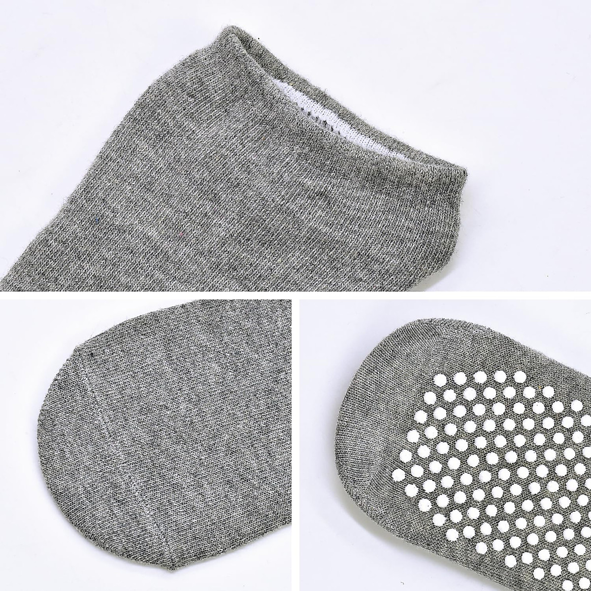 SkiBeaut Yoga Grips Non Slip Socks Pilates Anti Skid Sticky Grippers Ballet Barre Socks for Women 3 Pairs