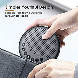 Conference Speaker and Microphone - EMEET Luna 360° Voice Pickup w/Noise Reduction/Mute/Indicator USB Bluetooth Speakerphone w/Dongle for 8 People Daisy Chain for 16 Compatible with Leading Software