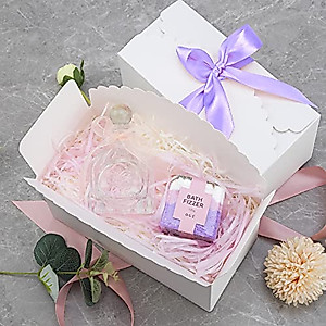 SOSFKIM Tumbler Gift Treat Boxes 24 Pack - 8x4x4in Paper Boxes for Gifts Boxes with Lids, Mug Boxes for Wedding, Bridesmaid Proposal, Party Shower, Christmas