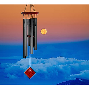 Woodstock Chimes Encore Collection, Chimes of Pluto, 27'' Black Wind Chimes for Outdoor, Patio, Home or Garden Décor (DCK27)