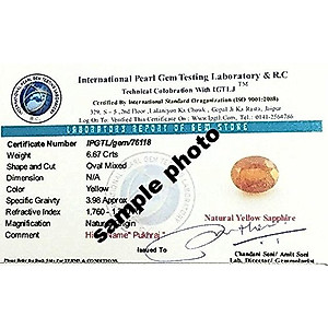 Ramneek Jewels Divya Shakti 6.25-6.50 Carat Yellow Sapphire Ring (Pukhraj Stone Panchadhatu Ring) 100% Original AAA Quality Gemstone (10.25)