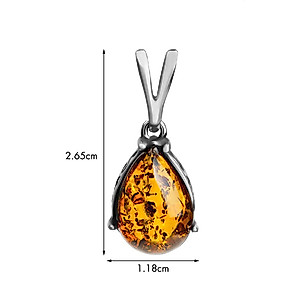 Ian and Valeri Co. Amber Sterling Silver Drop Pendant