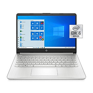 HP Newest 14" HD Laptop, Intel Core i5-1035G1, Intel UHD Graphics, 8GB SDRAM, 256GB SSD, Natural Silver, Windows 10