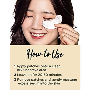 YURICOS Snail Rose Gold Foil Under Eye Mask Patch for Dark Circles and Puffiness 20 Pairs - Enriched - Rose Gold Mask for Diminishing Under Eye Wrinkles, Lines