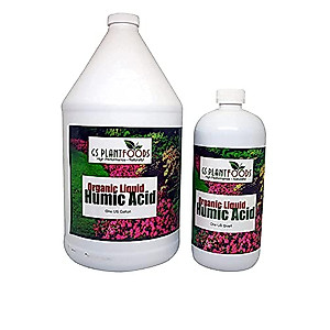 Organic Liquid Humic Acid with Fulvic Increased Nutrient Uptake for Turf, Garden and Soil Conditioning 1 Gallon Concentrate (Packaging May Vary)