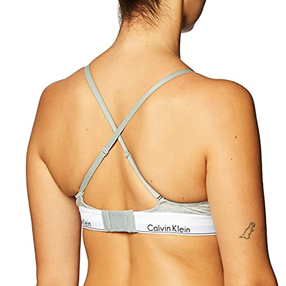 Calvin Klein Women's MODERN COTTON TRIANGLE BRA , -grey heather, M