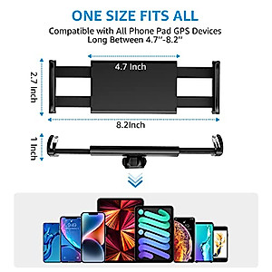 Car Cup Holder Phone Mount, 2 in 1 Universal Cell Phone Mount for Car, Adjustable Long Gooseneck Phone Holder 360° Strong Cup Holder for Car, Compatible with All 4.7''-8.2'' Smartphone Pad Devices