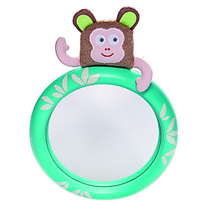 Taf Toys Tropical Car Mirror | Rear Facing Baby Mirror Enables Easier Drive & Easier Parenting, Eye to Eye Contact with Baby While Driving, Back Seat Adjustable Velcro Attachment, Colorful Design