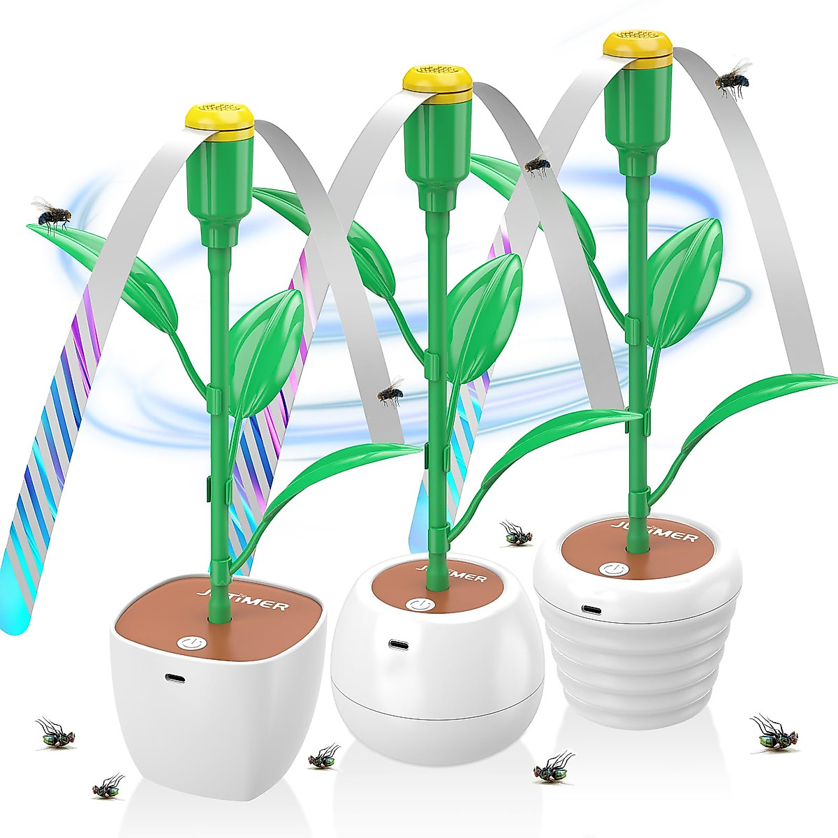 Fly Fans for Tables, 3 Styles Fly Repellent Fan Upgraded DIY Fly Fan Outdoor and Indoor Keep Flies Away, USB Powered, Fly Fan for Outside, BBQ, Restaurants, Picnic, 3 Pack