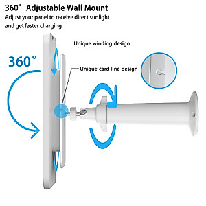Solar Panel Charging Compatible with Blink New Outdoor/Outdoor(3rd Gen) /XT XT2 Camera, with 13.1ft Waterproof Charging Cable, IP65 Weatherproof,Includes Secure Wall Mount(White)