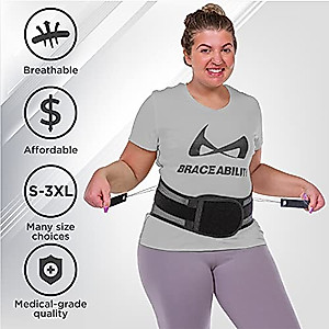 BraceAbility Spondylolisthesis Back Brace - Ankylosing Spondylolysis Lumbar Spine Corset Stabilizer Belt for Pars Defect Lower Back Pain, Anterolisthesis Support, Spinal Fracture Treatment (Small)