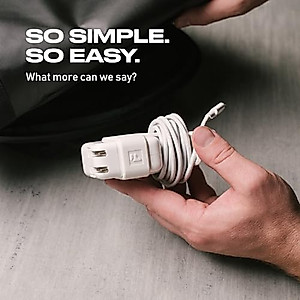 The Snap Back Charger Winder Compatible with Apple 30W USB-C Chargers for Travel and Cable Management