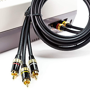 NES 24K Gold-Plated AV Cable Simulated Stereo Audio Video Cord Nintendo System