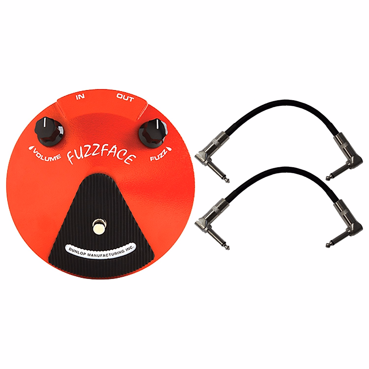 Dunlop JDF2 Fuzz Face Distortion Effects Pedal w/ Patch Cables