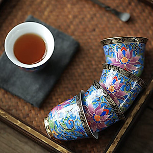 GUCTAY Traditional Chinese Tea Cup Asian cup Single tea cup Ceramic tea cup Kung Fu Tea Cup Porcelain teacup