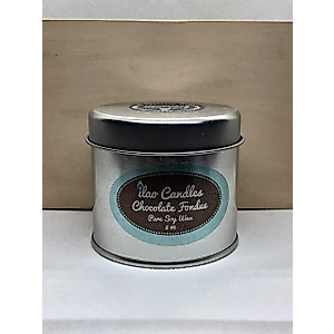 Chocolate Fondue 8 oz Tin Jar Pure Soy Wax Candle Hand Poured in the USA