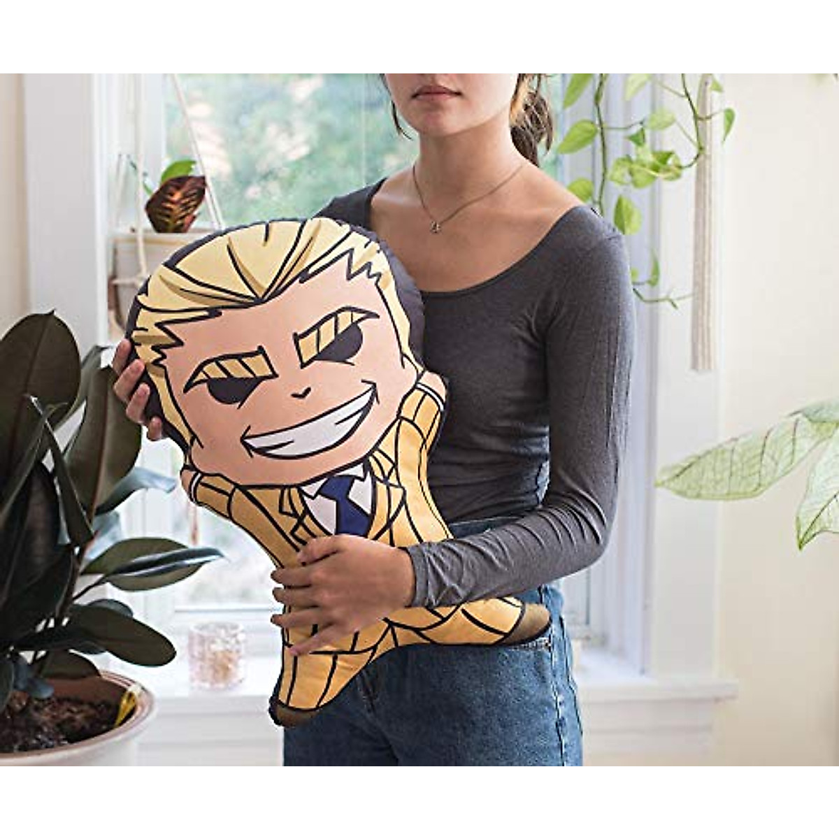 Official My Hero Academia Character Pillow - 20-Inch All Might Doll Body Replica - Gift for Friends, Family, and Fans - Bed, Couch, Room Decoration - Soft Throw Cushion - Licensed Merchandise