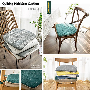 Kitchen Chair Cushions Set of 4 Non Slip, Seat Cushions for Dining Room Chairs, Dining Chair Pads Washable, Summer Colorful Decorative Pads, Breathable and Not Stuffy Yellow