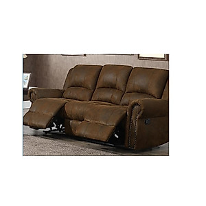 Coaster Furniture Sir Rawlinson Motion Sofa with Nailhead Studs Buckskin Brown 650151