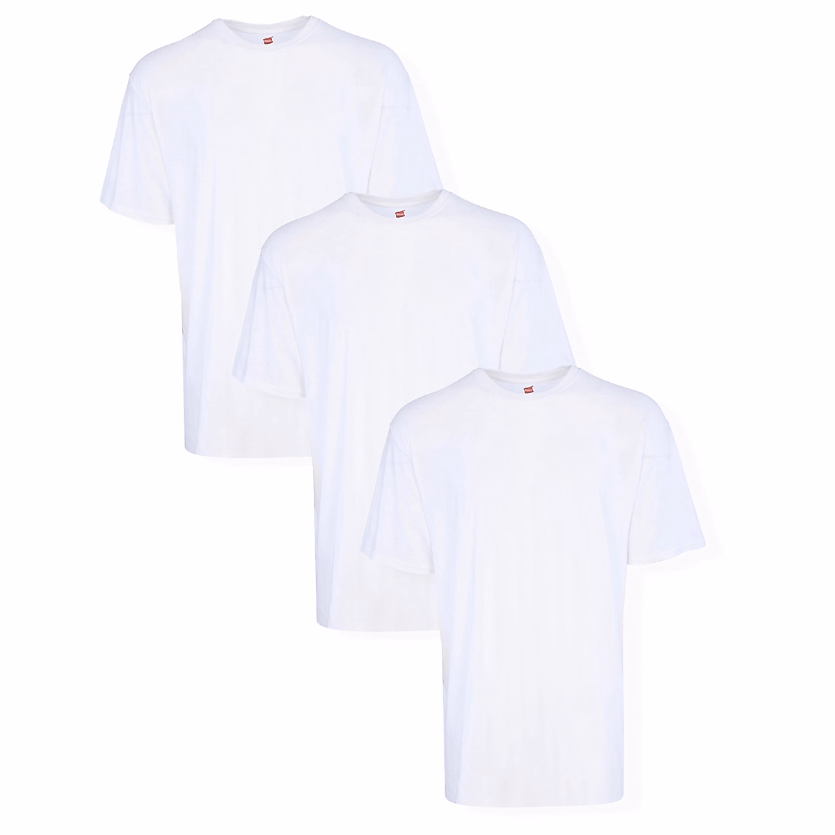 Hanes Men's Big Crew Undershirt Tall 3-Pack 114hnt, White, XLT