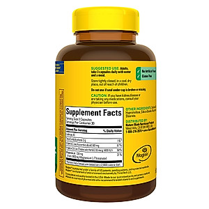 Nature Made Magnesium L-Threonate with Vitamin C & Vitamin D3, Provides 130 mg of Magnesium from 1800 mg Magnesium L Threonate, Cognitive Support Magnesium Supplement, 90 Capsules, 30 Day Supply