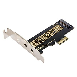 JSER NVME to PCI-E 4.0 Low Profile PCI-E 3.0 x1 Lane to M.2 NGFF M-Key SSD Nvme AHCI PCI Express Adapter Card