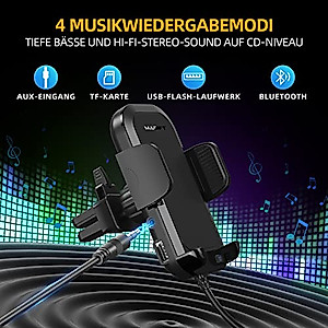 Magift Bluetooth Car Adapter-PD 20W Car Bluetooth Adapter,【Air Vent & Dashboard】Phone Holder,AUX FM Bluetooth Transmitter With Strong Microphone & HiFi Deep Bass Sound,Hands-free Calls & Music Player.