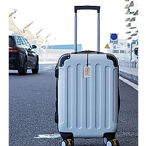 Mini Skater 6.7 inch/17cm Premium Plastic luggage Tag Loop Travel Bag Identification Tag PVC Name ID Card Worm Loop Strap for Luggage Bag ID Tag (Black,50Pcs)