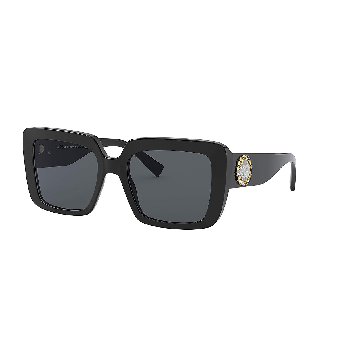 Versace Woman Sunglasses Black Frame, Dark Grey Lenses, 54MM
