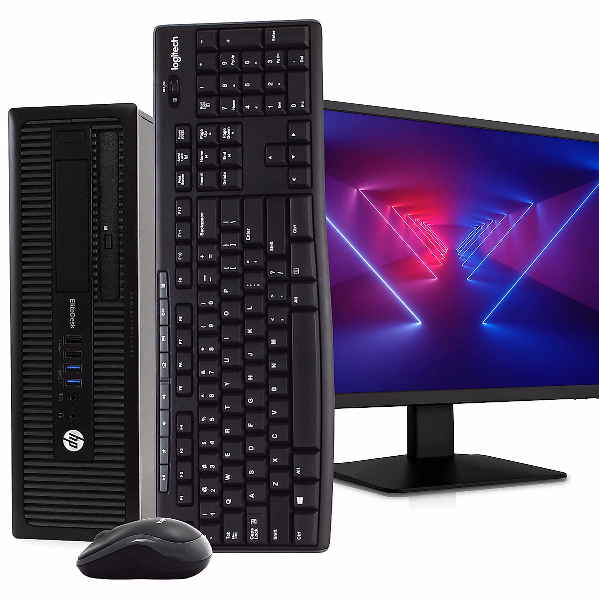 HP EliteDesk 800G1 Business Desktop PC - Intel Core i5-4570 3.2GHz, 16GB RAM, 1TB SSD, Windows 10 Pro 64bit, New 24 Inch Monitor (Renewed)