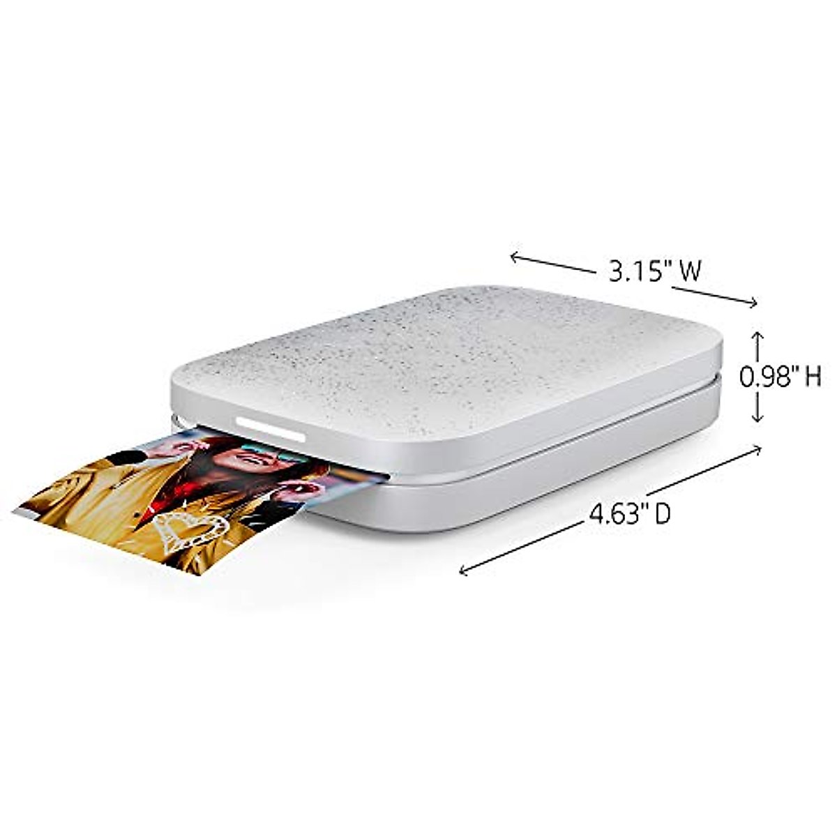 HP Sprocket Portable 2x3" Instant Color Photo Printer (Luna Pearl) Print Pictures on Zink Sticky-Backed Paper from your iOS & Android Device.