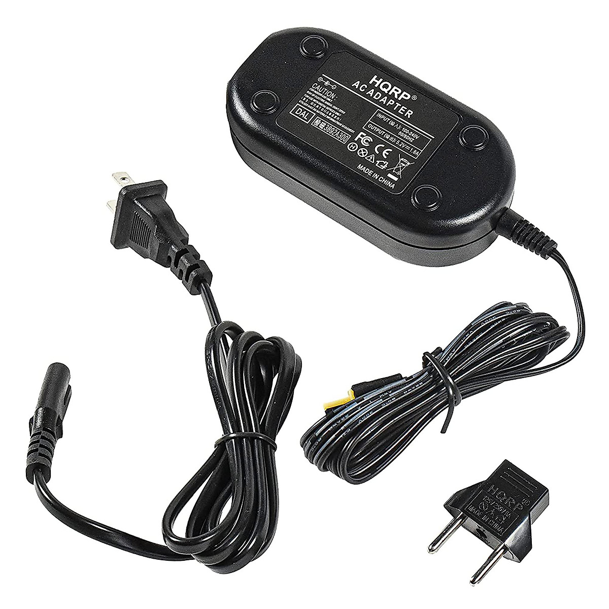 HQRP AC Adapter Charger Compatible with JVC AP-V30 AP-V30U GZ-HM300 GZ-MS230 GZ-MS230US GZ-MS230AUS GZ-MS230AU GZ-MS230BUS GZ-MS230RUS GZ-MS230U GZ-MS215 GZ-MS215BE Everio Camcorder