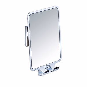 WENKO 22693100 Vacuum-Loc® Cosmetic Mirror Quadro, Acrylonitrile-Butadiene-Styrene (ABS), 14 x 19.5 x 8 cm, Shiny