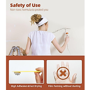 Spackle Wall Repair Kit,Drywall Repair Patch Kit,Simple Small Wall Hole Filler＆Efficient Crack Repair,2 Pack Wall Putty Paste,Plaster Ceiling Repair,Apartment Friendly.