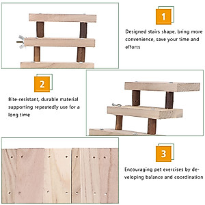 POPETPOP Teething Toys Teething Toys Ferret Toys Small Animal Climbing Toys, Hamster Climbing Ladder, Pet Ladder Hamster Stairs for Habitat Play and Exercise Teething Toys Ferret Toys Ferret Toys