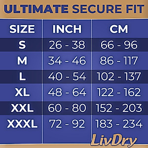 LivDry Large Ultimate Adult Incontinence Underwear, High Absorbency, Leak Cuff Protection, L, 60-Pack