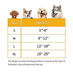 Protective Inflatable Collar for Dogs and Cats - Soft Recovery Pet Cone, E-Collar Does not Impede Vision Orange M