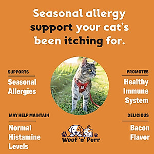 Natural Allergy Relief for Cats - Supports Allergy & Itch Relief for Cats - Cat Allergy - Cat Itch Relief - Cat Itchy Skin Relief - Cat Allergy Relief for Cats - Cat Supplements & Vitamins - 1 fl oz