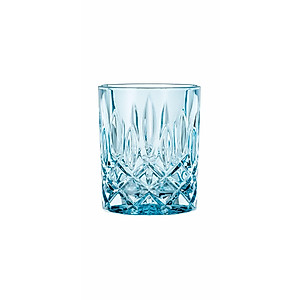 Nachtmann Noblesse Collection 4” Whiskey Tumbler, Made of Fine Crystal Glass, Glass for Bourbon, Whiskey, & Other Beverages, 10.4-Ounces, Dishwasher Safe, Set of 2 (Aqua)