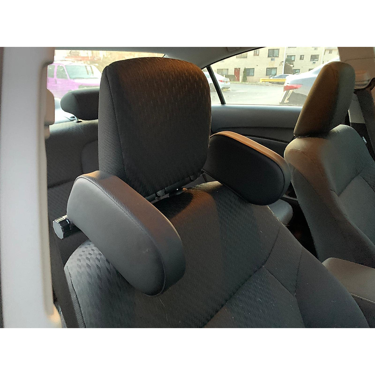 Car Headrest Pillow - Adjustable Car Seat Headrest Pillows with Memory Foam for Cushion & Support - U Shaped Car Neck Pillow & Head Rest for Sleeping Comfort - Universal Fit for All Ages & Heights