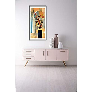 Orange Flowers (Still Life Art Framed)