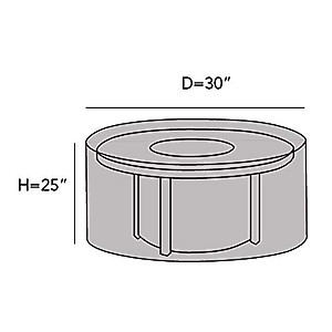 Covermates Round Firepit Cover - Light Weight Material, Weather Resistant, Elastic Hem, Fire Pit Covers-Green